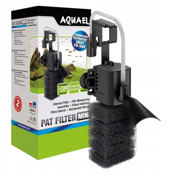 Filtr wewnętrzny Aquael PAT Mini do akwarium cichy wydajny do 120l ...