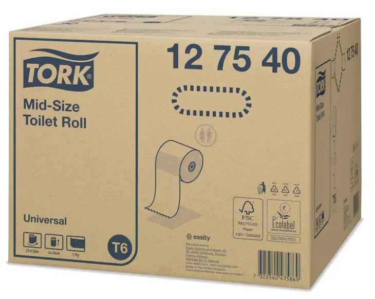 Papier toaletowy do dozownika z auto. zmianą rolek Tork 127540 T6 27 ...
