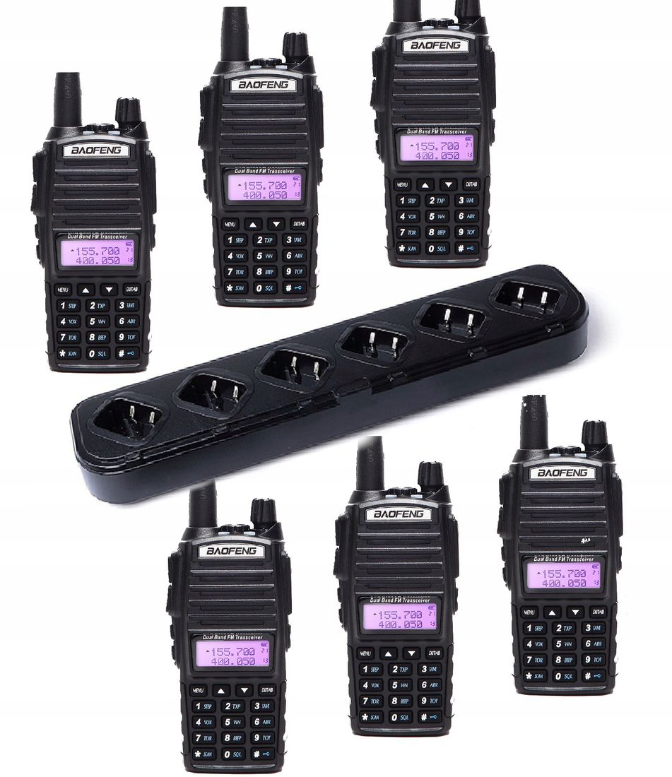 Baofeng UV-82 HT 5W Radiotelefon PMR x6 Ładowarka - ERLI.pl