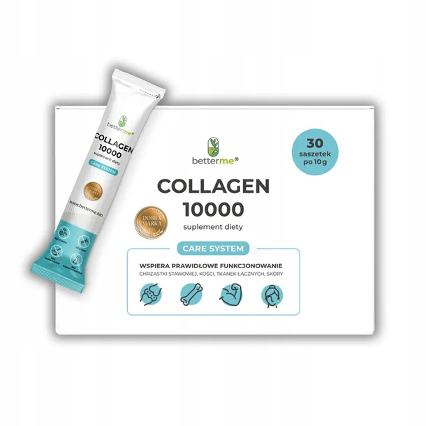 Kolagen na skóre, włosy 10000 rybi + kwas hialuronowy 30 saszetek 10g ...