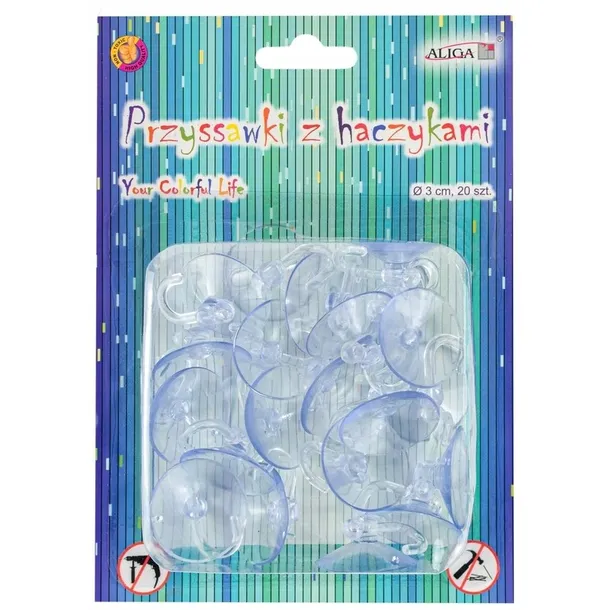 Aliga przyssawki z obrotowymi haczykami 3cm 20 sztuk – 310927570 - ERLI.pl