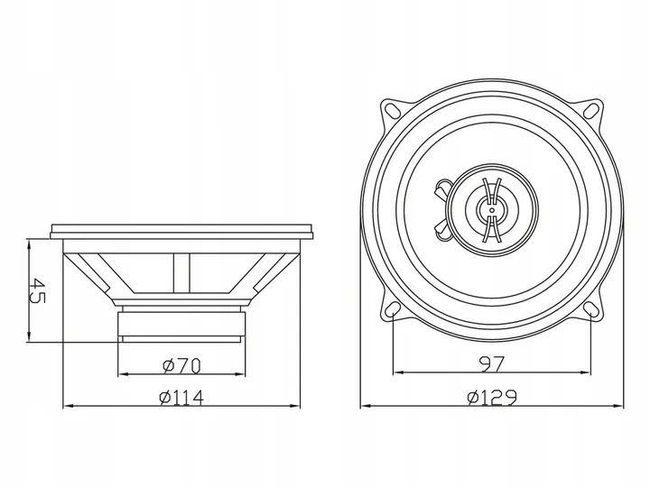 MOCNY GŁOŚNIK SAMOCHODOWY DWUDROŻNY BLOW 120W 130mm 13cm 5,25 ...