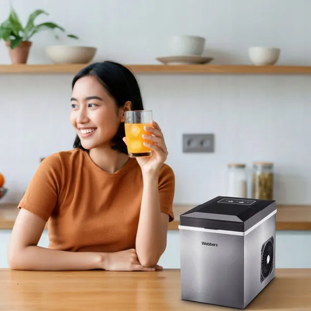 Kostkarka do lodu domowa maszyna do kostek kuszony lód 10 kg 165W ...