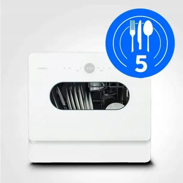 MAŁA MINI ZMYWARKA NABLATOWA 5 KOMPLETÓW LED WOLNOSTOJĄCA DOTYK ...