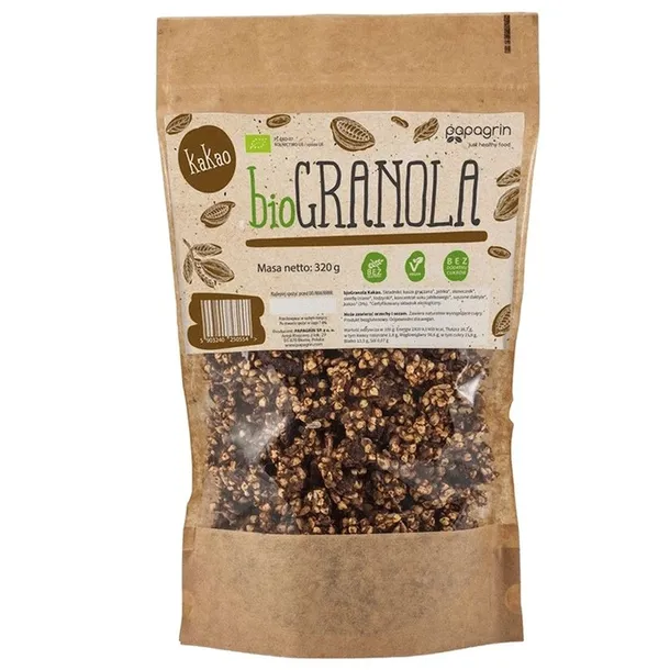 BIO Granola KASZA GRYCZANA KAKAO BEZ CUKRU 320g – 312435461 - ERLI.pl