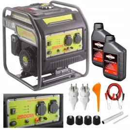 Agregat Prądotwórczy Inwerterowy 2500W Generator Prądu Zestaw Prezent ...