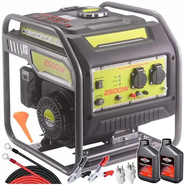 Agregat Prądotwórczy Inwerterowy 2500W Generator Prądu Zestaw Prezent ...
