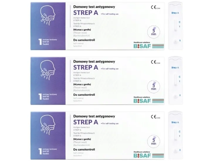 SZYBKI TEST NA ANGINĘ STREP A PACIORKOWCE SZKARLATYNA INFEKCJA ZAPAL ...