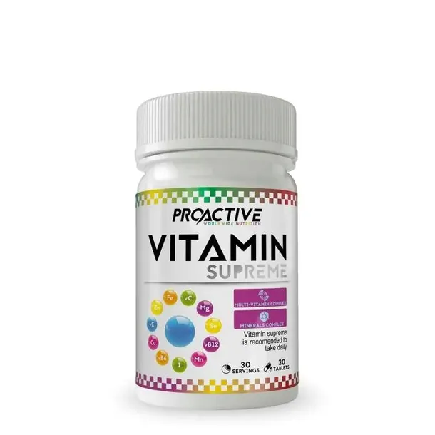 WITAMINY multiwitaminy minerały ProActive Vitamin Supreme 30 tabs ...