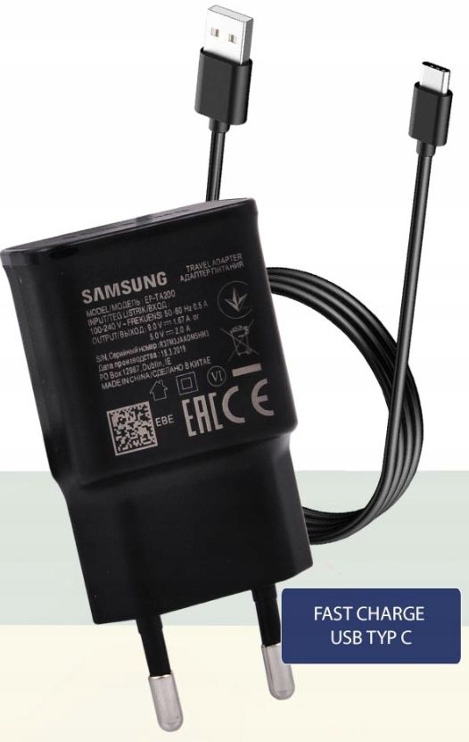 ORYG ŁADOWARKA USB SAMSUNG EP-TA200 FAST + KABEL - ERLI.pl
