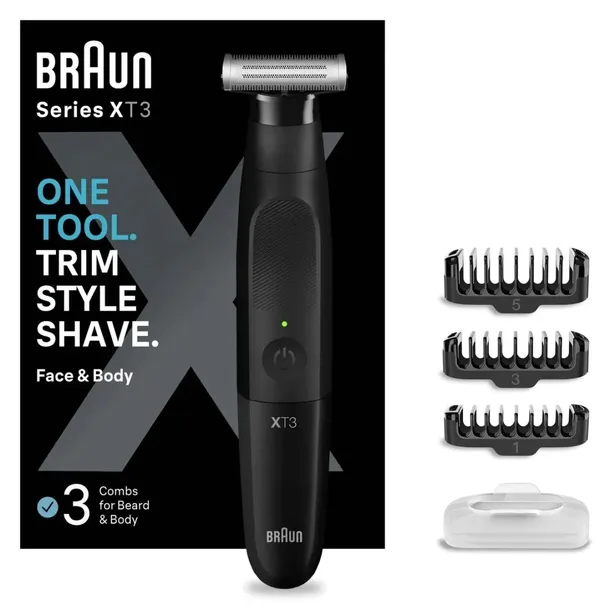2 x MASZYNKA TRYMER GOLARKA męska DO CIAŁA BRODY BRAUN XT3-100 WET-DRY ...