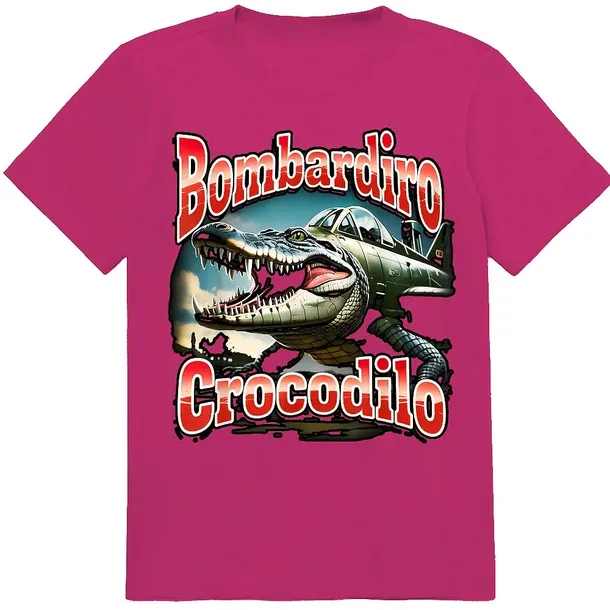 KOSZULKA DZIECIĘCA MEMY TIKTOK ITALIAN BRAINROT BOMBARDINO CROCODILO ...