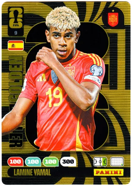 Karta Piłkarska Panini FIFA World Cup 2026 Golden Baller Lamine Yamal 9 ...