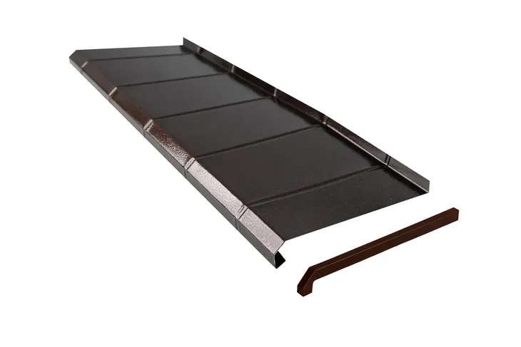 PARAPET ALUMINIOWY ALU-PŁYTKA MIEDŹ ANTYCZNA PROFIL STANDARD 90x15 cm ...