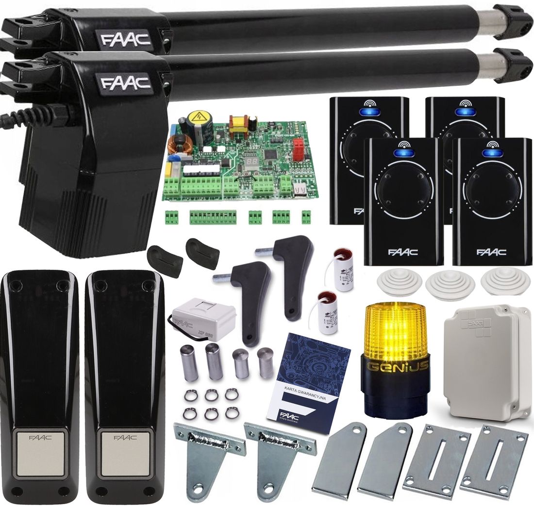 ZESTAW AUTOMATYKI FAAC ALFA 414 4x PILOT LAMPA LED – 29743625 - ERLI.pl