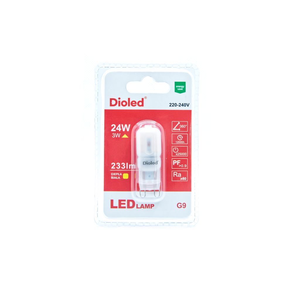 Żarówka LED G9 3W ciepła 233lm DIOLED – 30559368 - ERLI.pl Żarówka LED G9 3W ciepła 233lm DIOLED – 30559368 - ERLI.pl