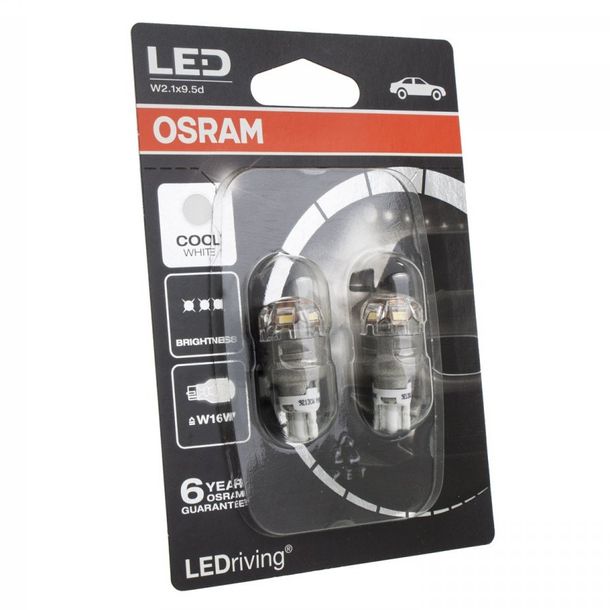 Żarówki samochodowe LED Osram LEDriving W16W W2.1x9.5d 12V 2W białe ...