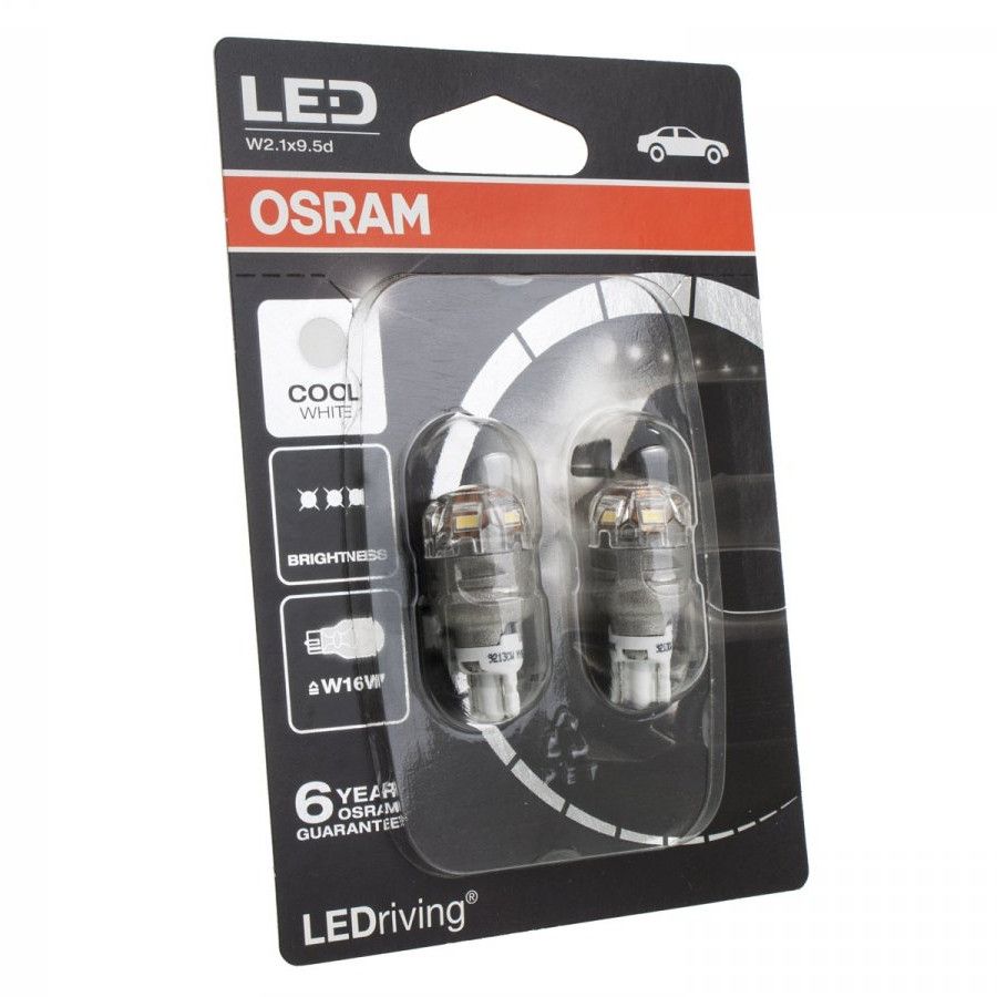 Żarówki samochodowe LED Osram LEDriving W16W W2.1x9.5d 12V 2W białe ...